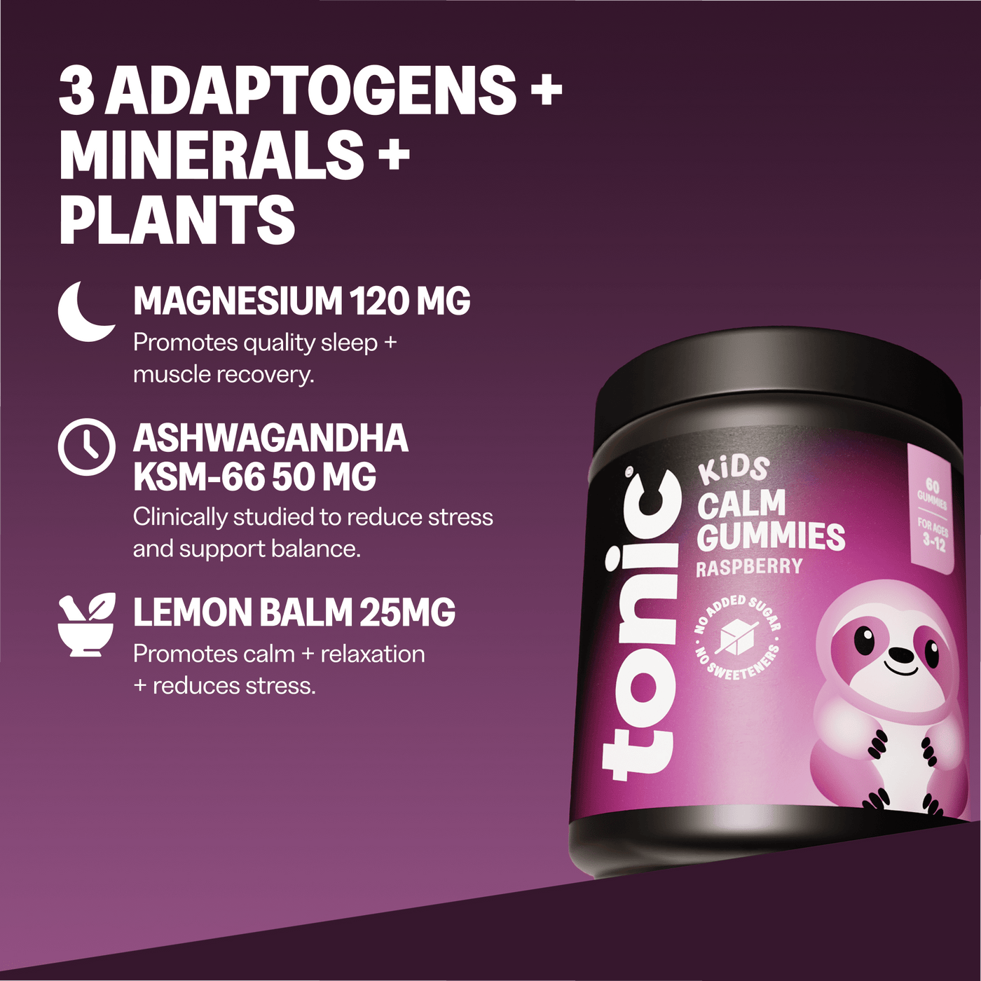 Kids Calm Gummies | Children’s Magnesium, Natural Sleep & Anxiety Support
